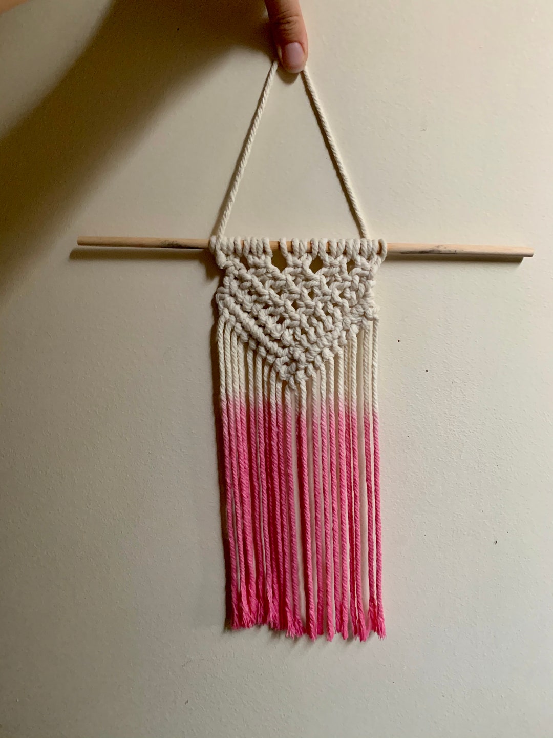 Dip-dyed Macrame Wall Hanging - Etsy
