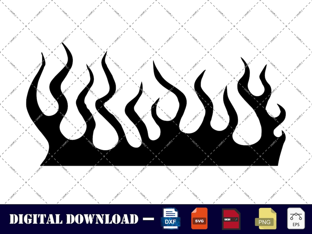 Fire Shape Flame Svg, Clipart, Outline, Png, Dxf, Cricut Cut, Signcut ...