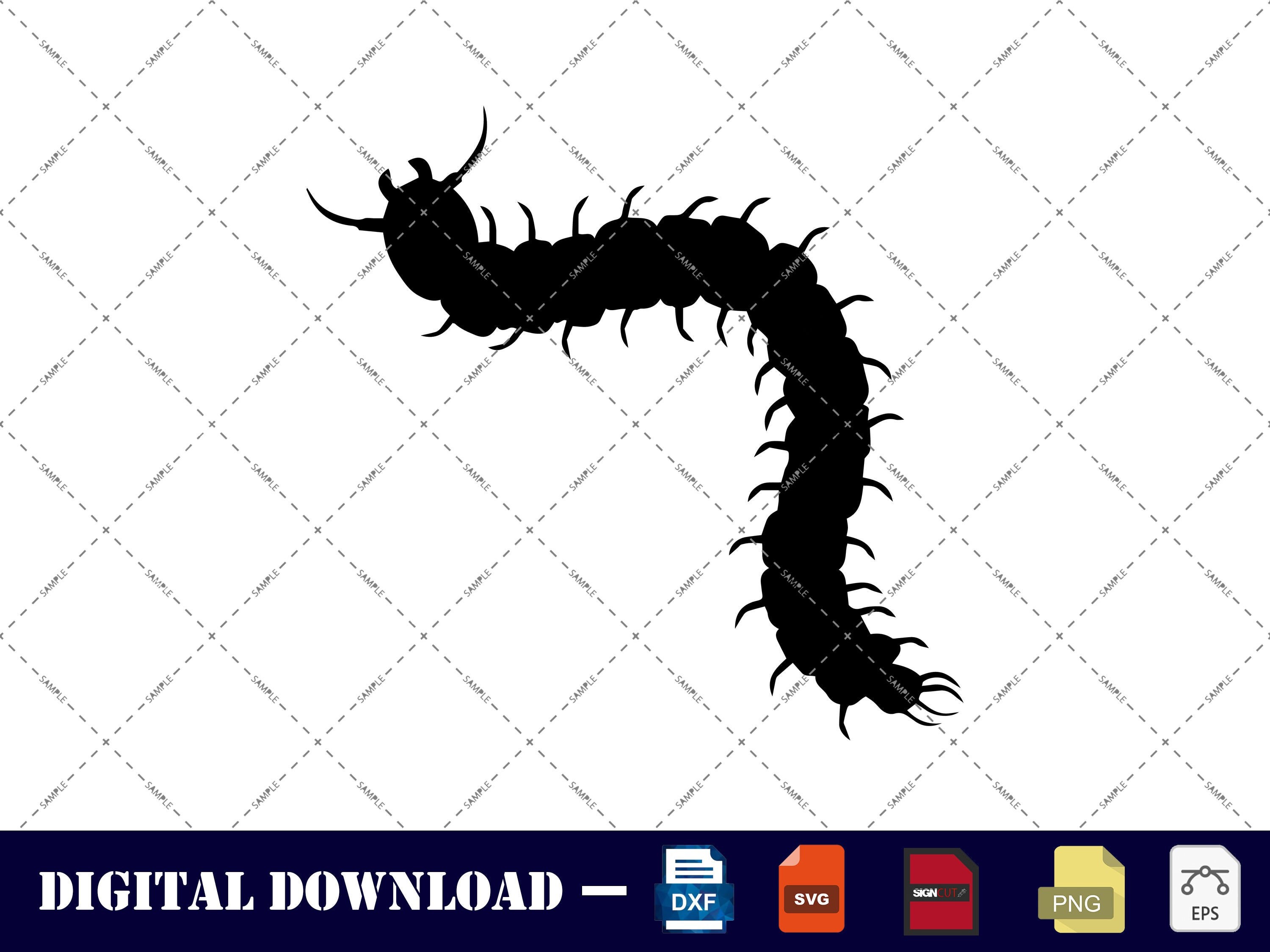 Centipede Svg, Clipart, Outline, Png, Dxf, Cricut Cut, Signcut Pro, Eps ...