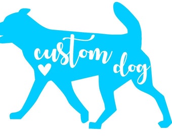 Custom Dog Window Decal | Etsy