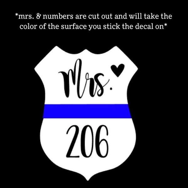 Police Wife Decal - Etsy