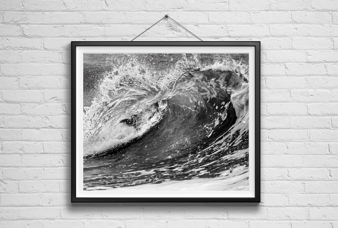 Ferocious Wave in Black and White 2683, Outer Banks Art, OBX ...