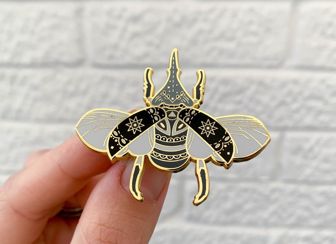 The Hercules - Celestial Beetle Insect Enamel Lapel Pin Badge Brooch - Etsy