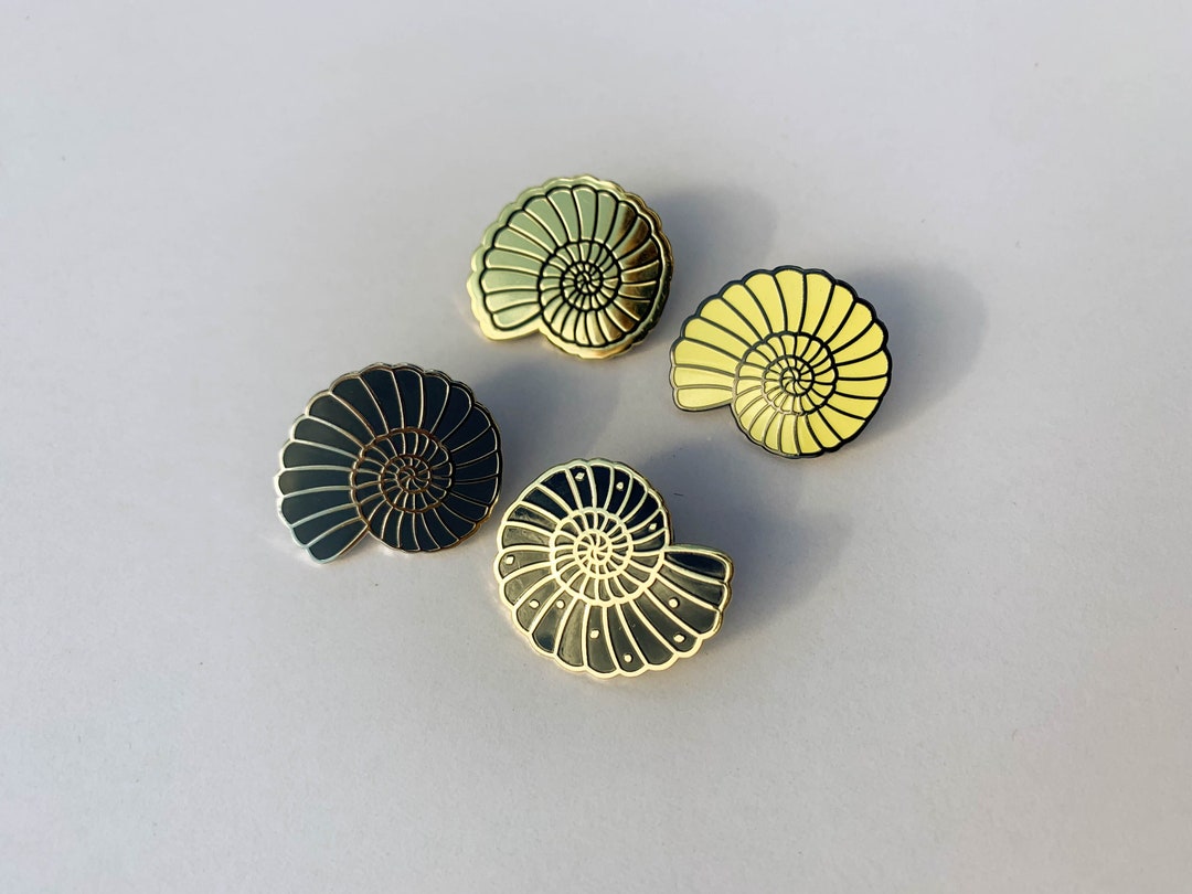 SECONDS Ammonite Fossil Enamel Lapel Pin Badge Brooch - Etsy