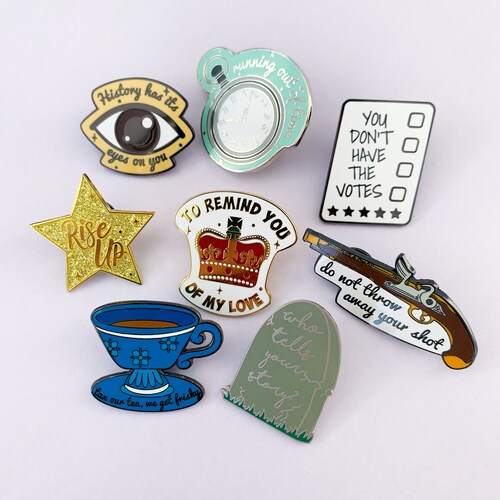 Hamilton RISE UP Enamel Lapel Pin Musical Badge | Etsy