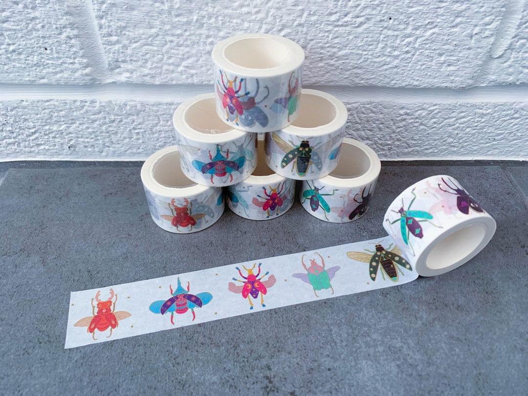 Celestial Bright Vibrant Beetle Washi Tape 30mm Wide X 10m Long ...