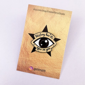 Hamilton 'history Has Its Eyes on You' Enamel Lapel Pin Badge Brooch - Etsy
