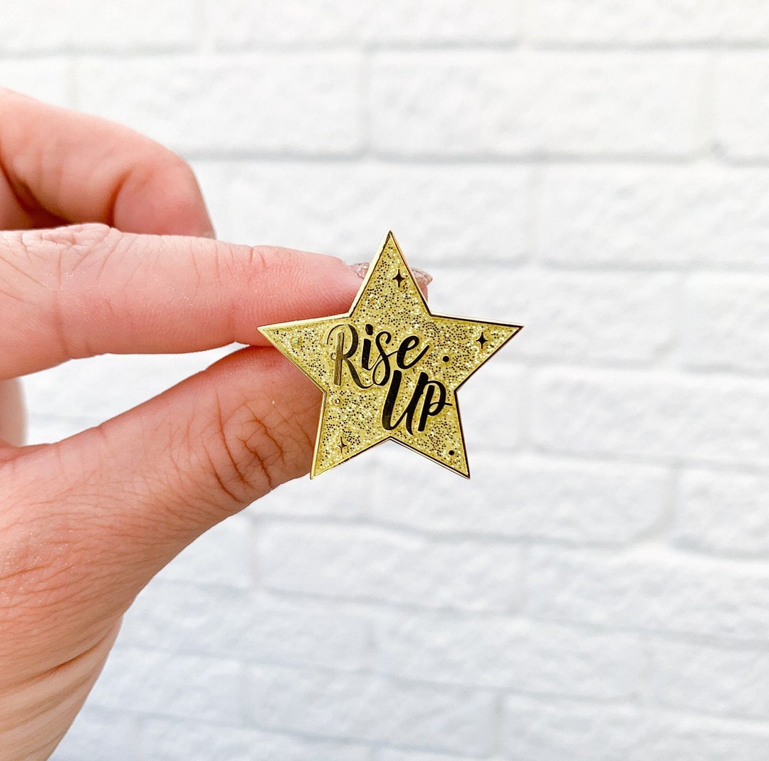 Hamilton RISE UP Enamel Lapel Pin Musical Badge Brooch Golden Star ...