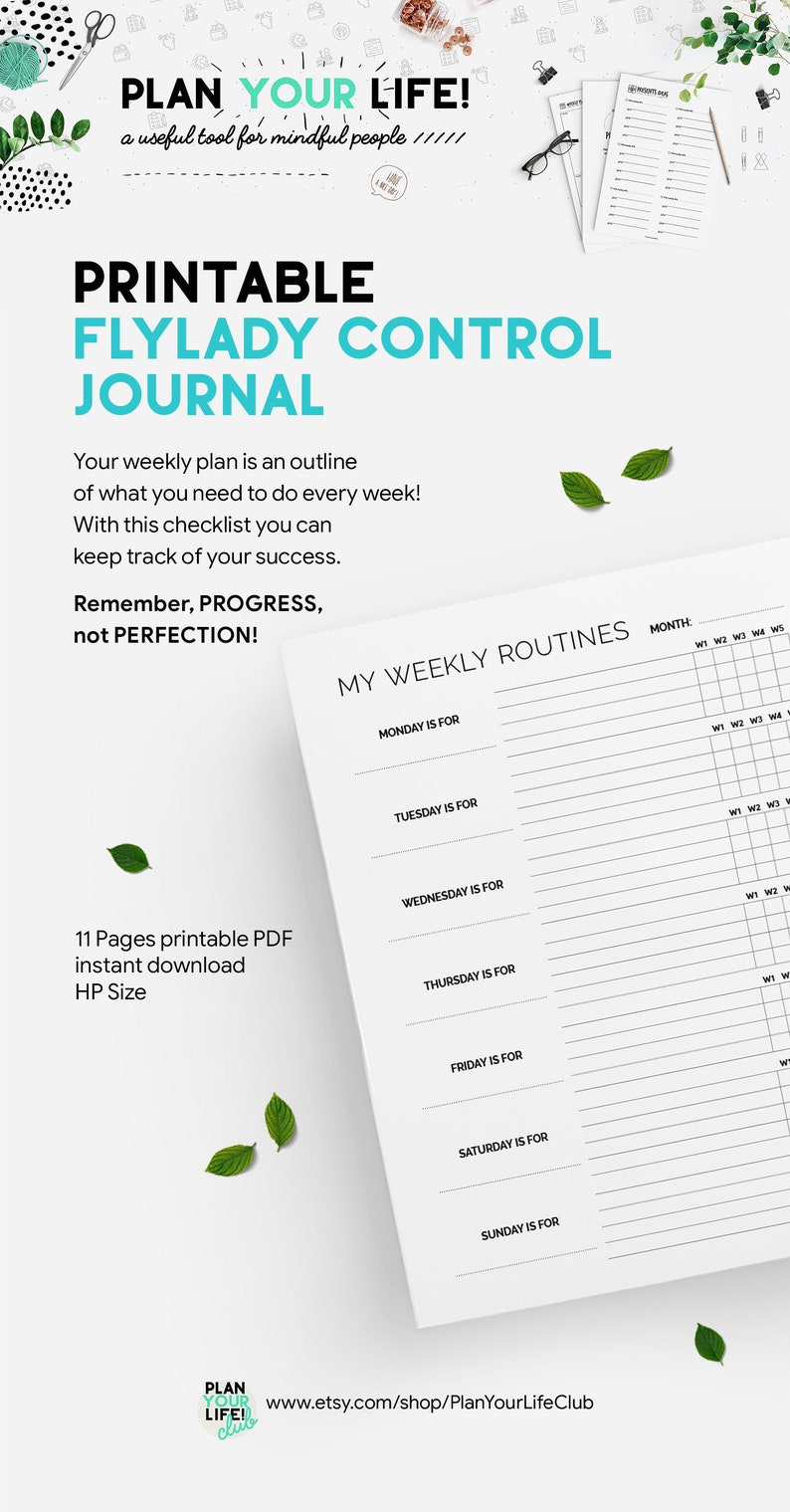 Editable Flylady Control Journal, HP Size - Etsy