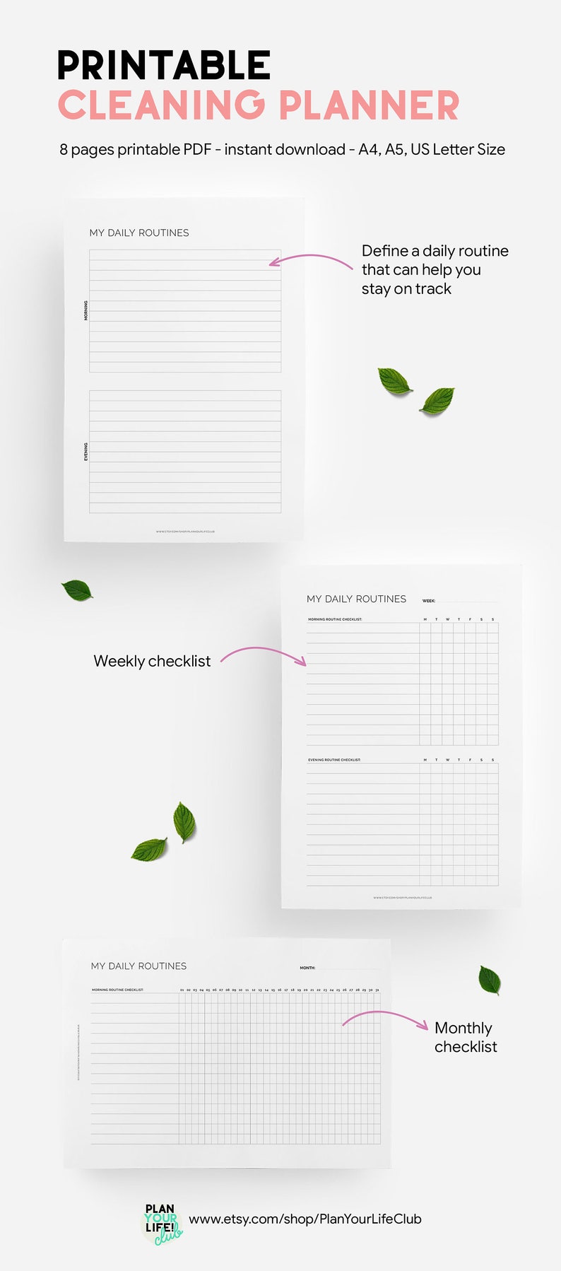 Printable Cleaning Planner - Etsy