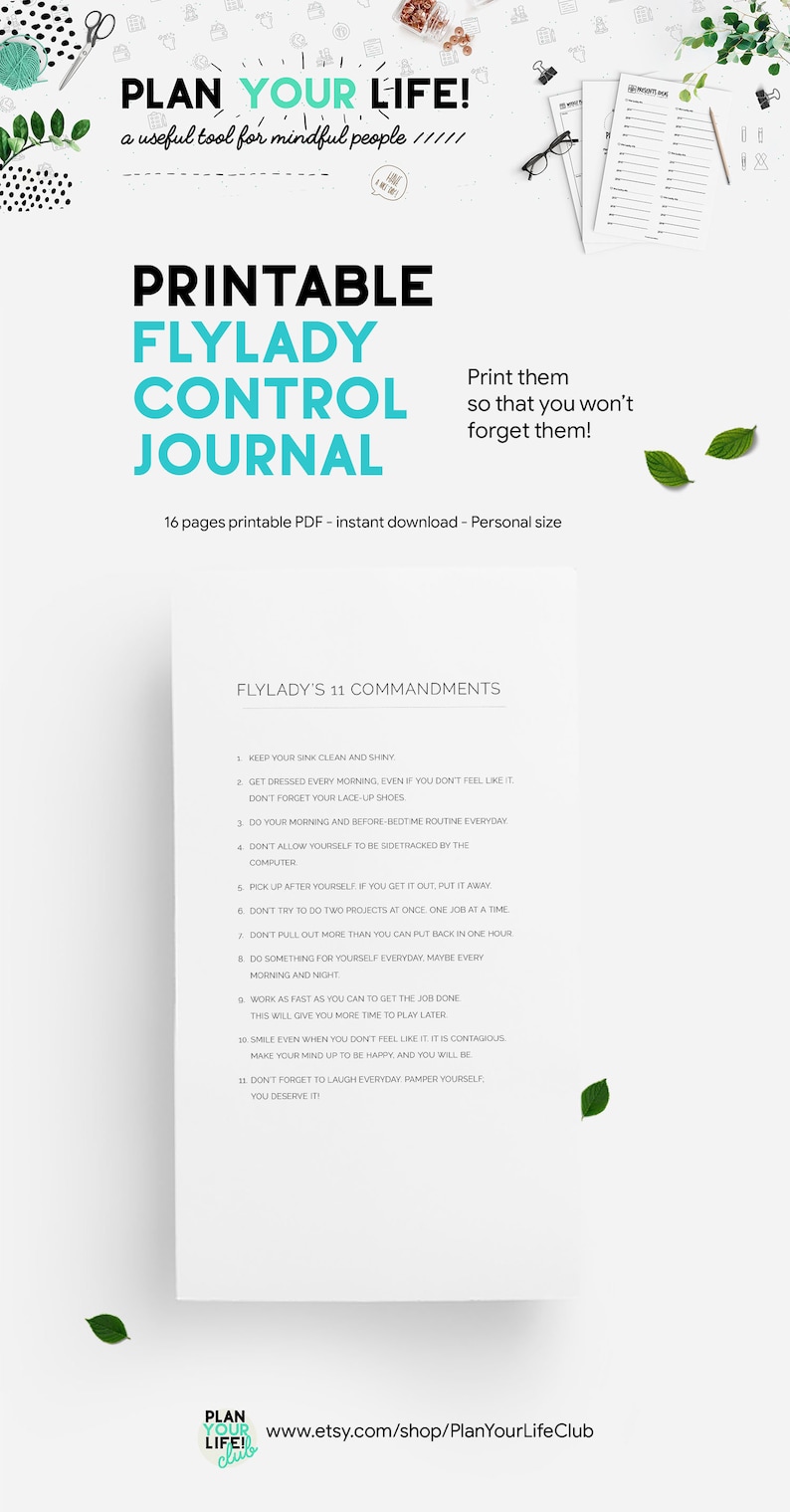 Editable Flylady Control Journal, Personal Size - Etsy