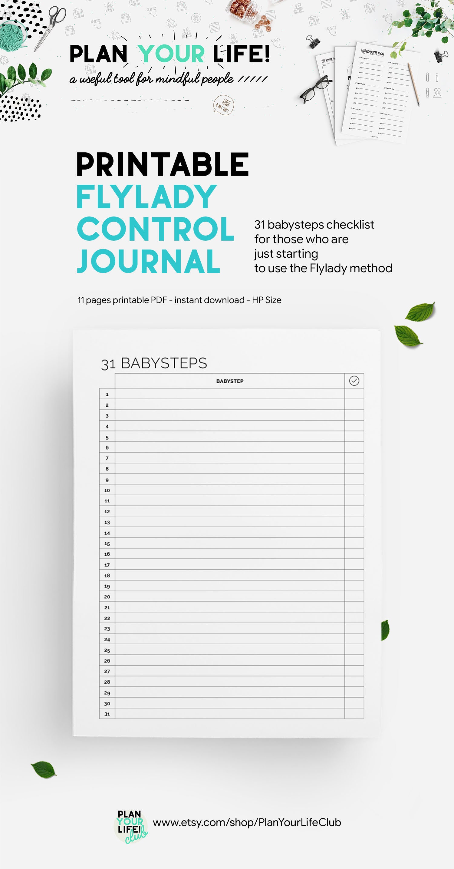 Editable Flylady Control Journal, HP Size - Etsy