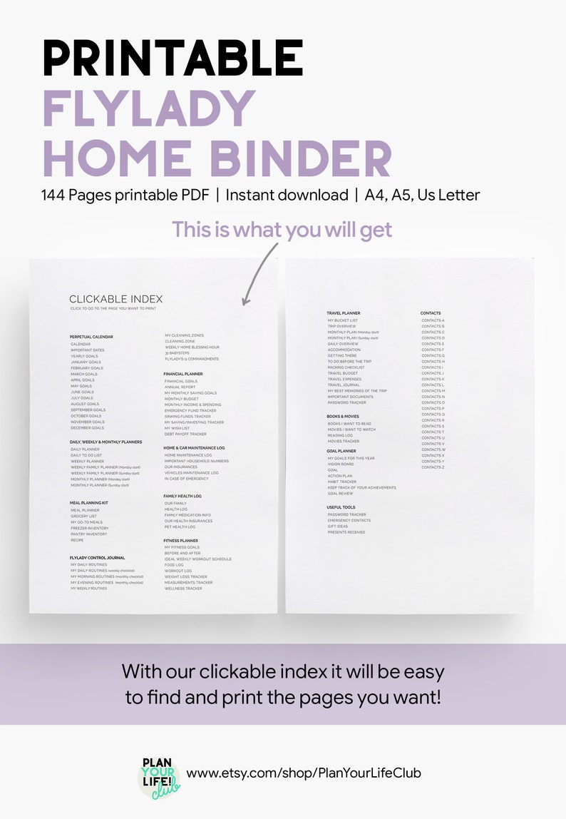 Flylady Home Management Binder Printable - Etsy