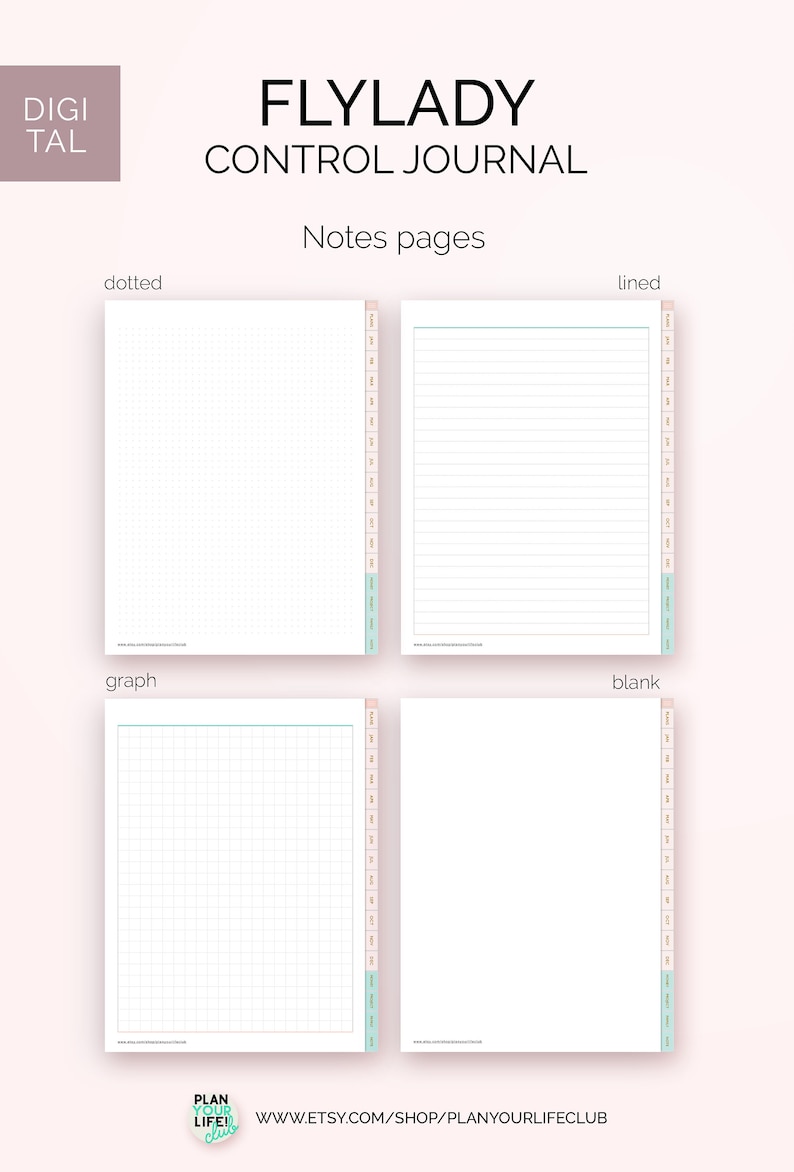 Digital Flylady Control Journal for Goodnotes, Xodo, Noteshelf - Etsy