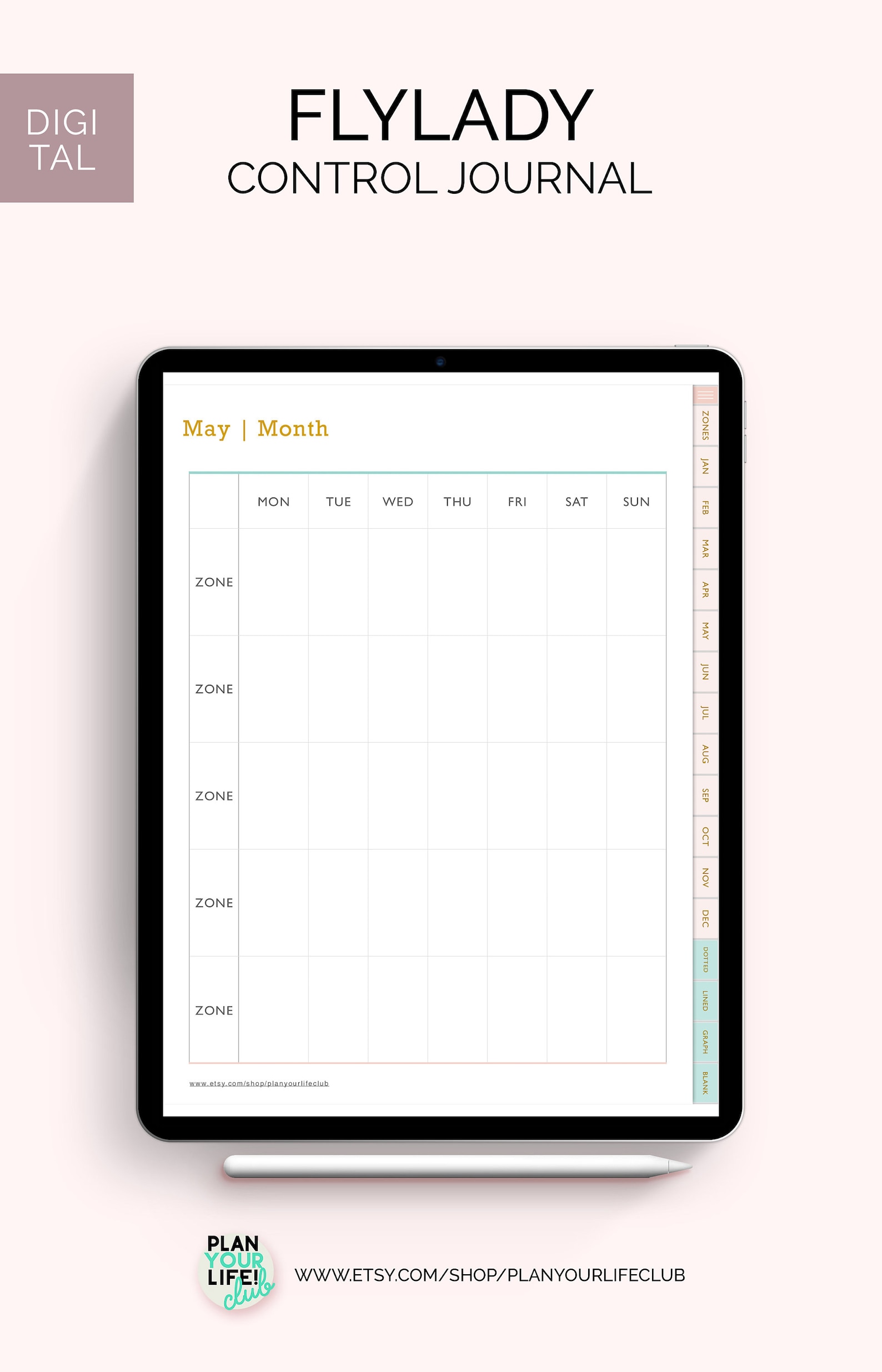 Digital Flylady Control Journal for Goodnotes Xodo Noteshelf - Etsy Norway
