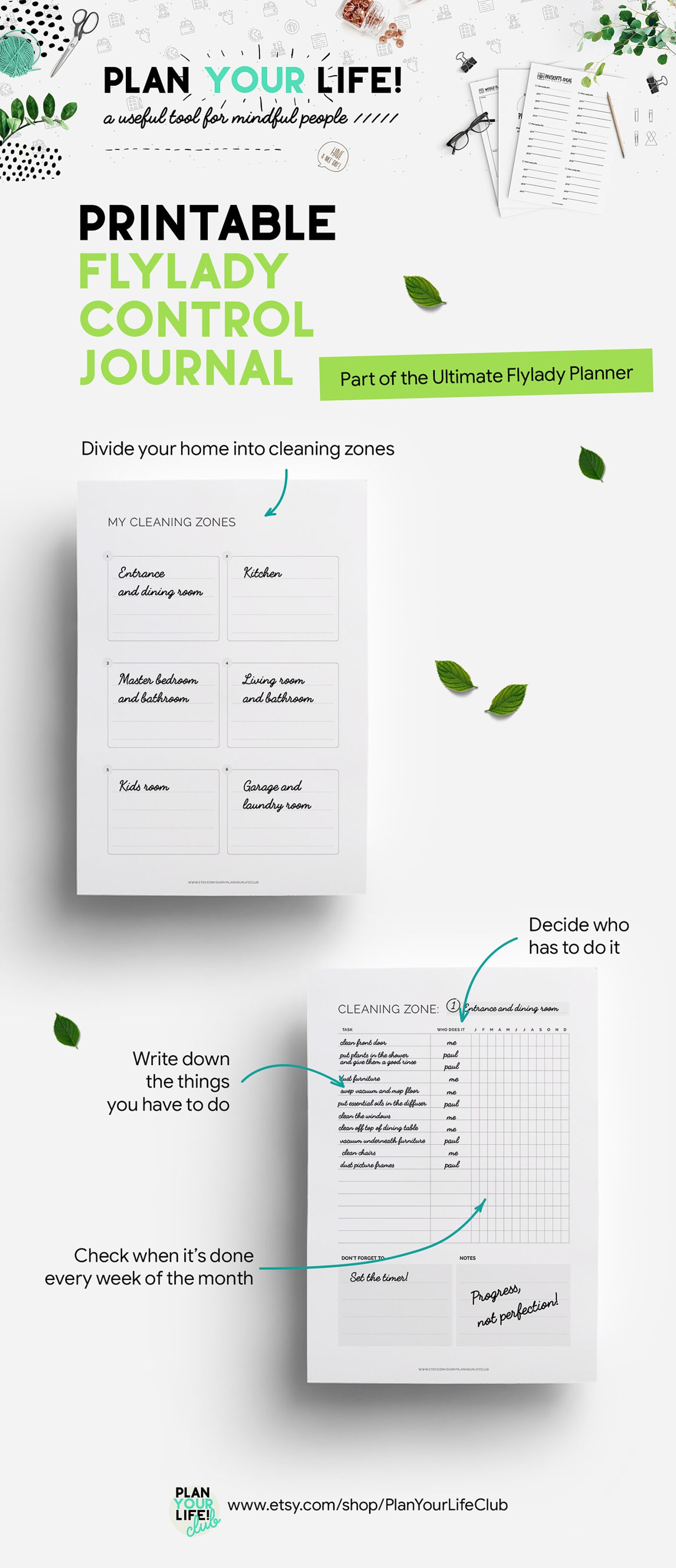 Ultimate Flylady Planner - A4, A5, Us Letter, Half Letter - Etsy