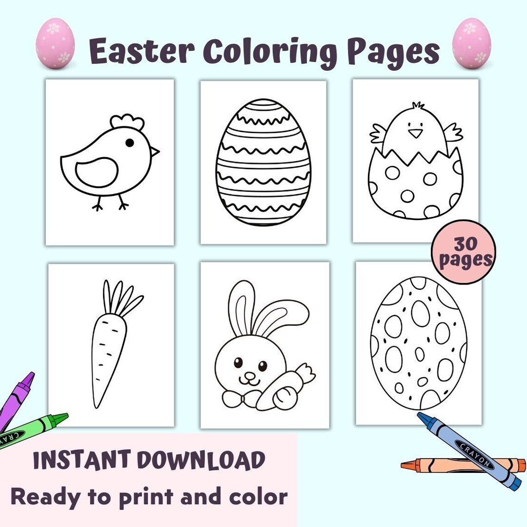 Easter Coloring Pages for Kids, Easter Toddler Coloring, Easter Kids ...