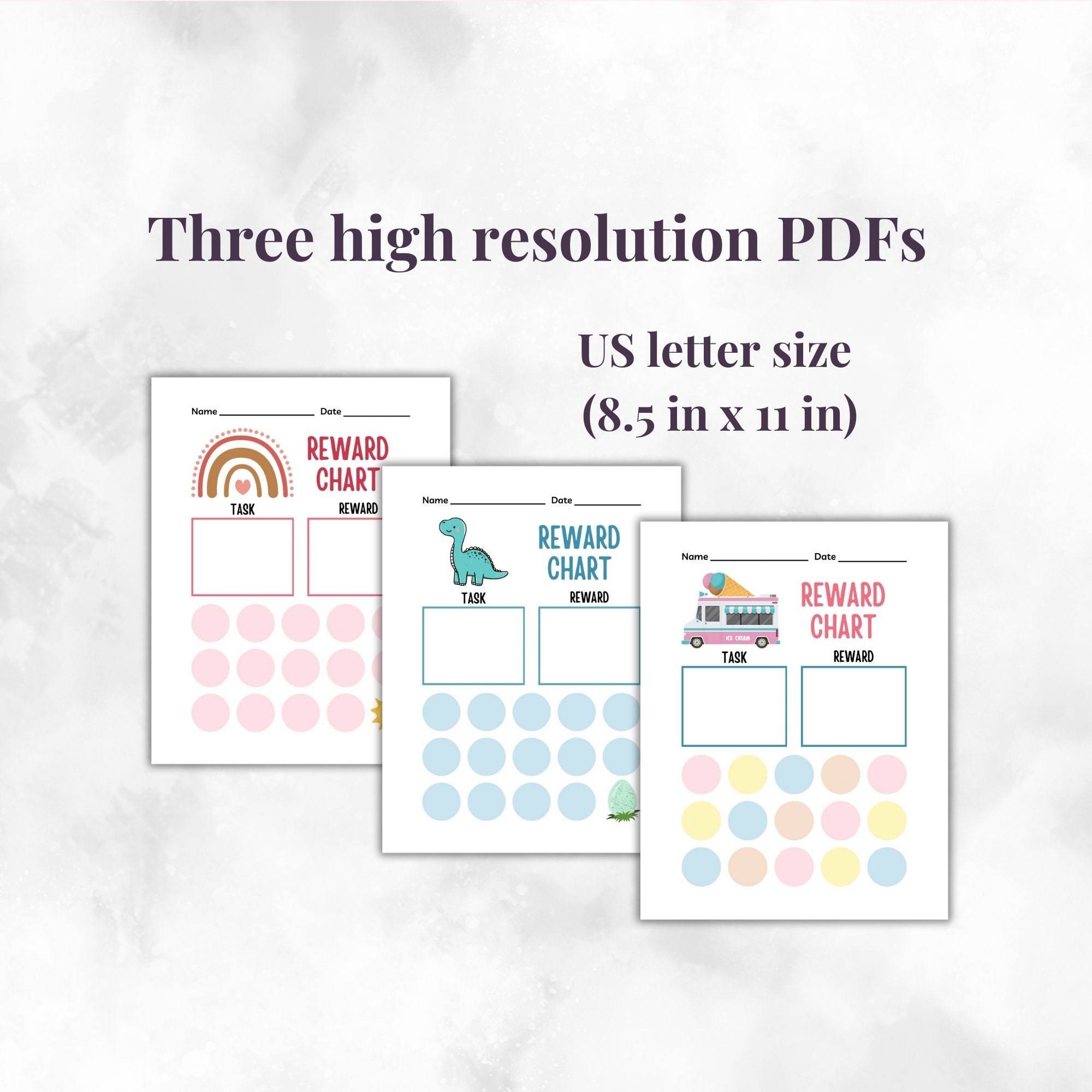 Printable Reward Charts, Rainbow Sticker Chart, Kids Routine Chart ...