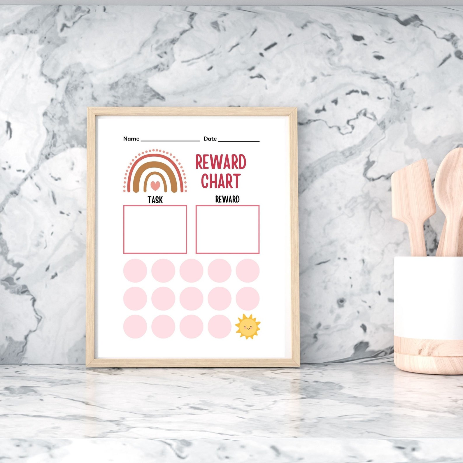 Printable Reward Charts, Rainbow Sticker Chart, Kids Routine Chart ...