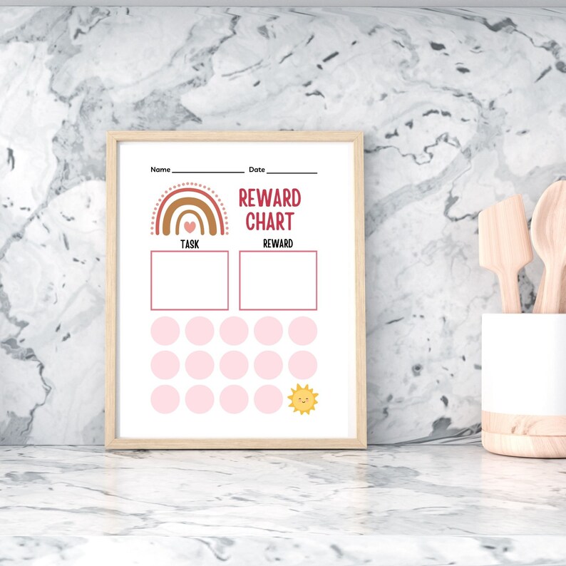 Printable Reward Charts, Rainbow Sticker Chart, Kids Routine Chart ...