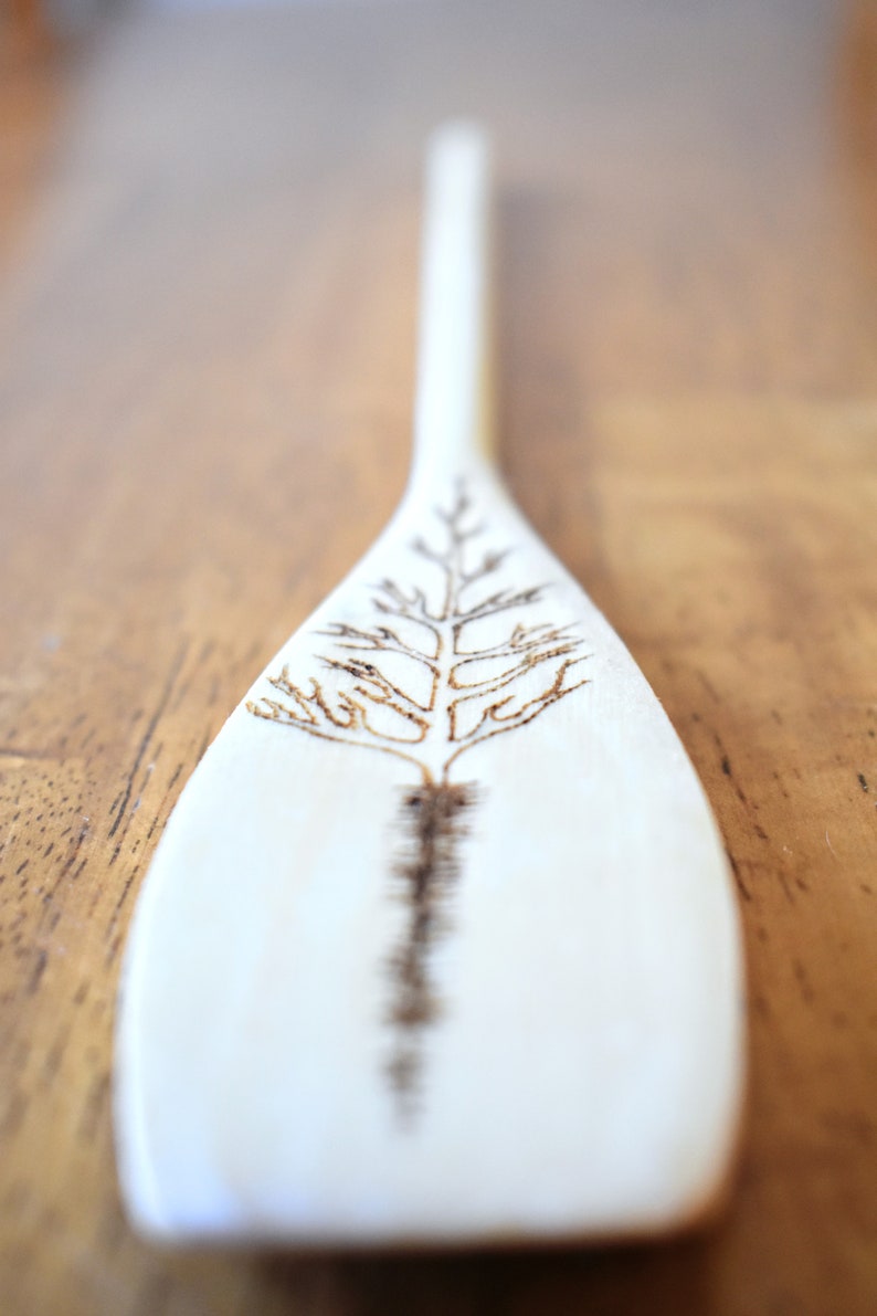 Pine Tree Hand Burned Wooden Spoon - Etsy