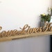Mantel Decor Sign | Self Standing Wood Signs | Love Lives Here | Shabby ...