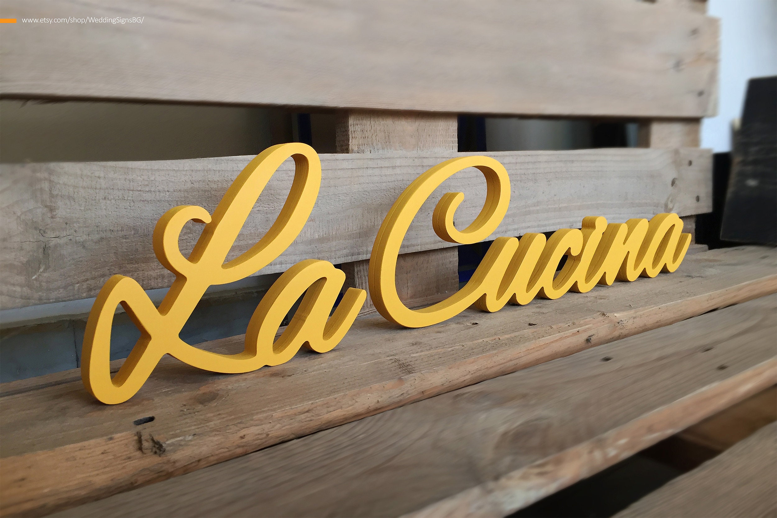 Italian Wood Sign La Cucina // La Cucina Wood Sign // Wood Signs for ...