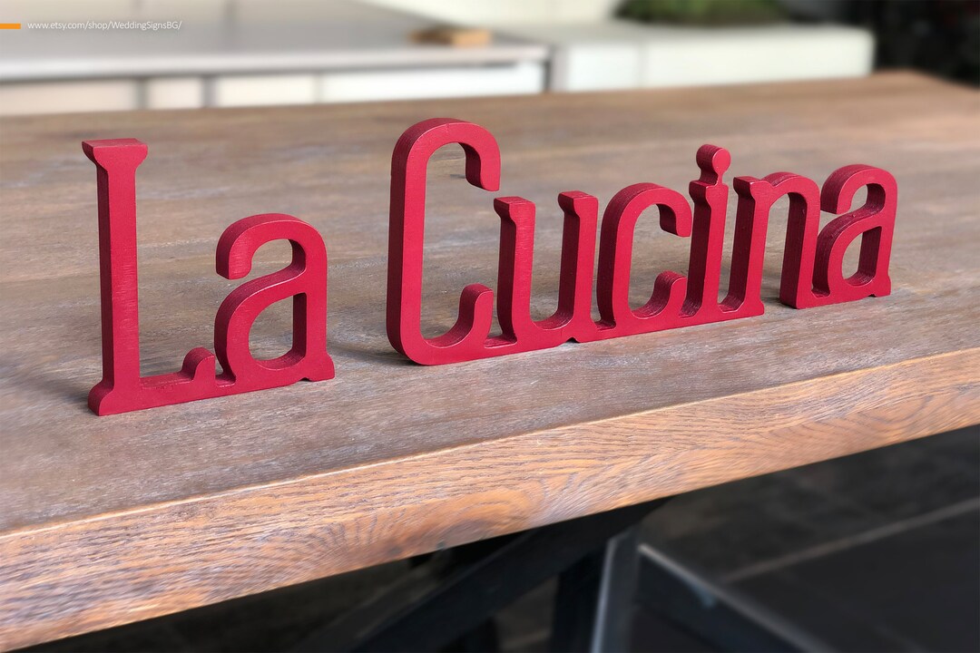 La Cucina Sign Italian, La Cucina Kitchen Sign, Kitchen Wall Decor, 18 ...