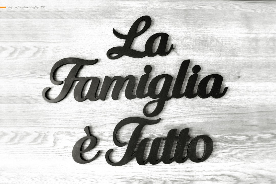 Italian Family Signs / Family is Everything / La Famiglia E Tutto ...