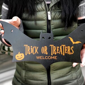 Bat Sign | Halloween Decor | Custom Wood Sign | Halloween Party ...