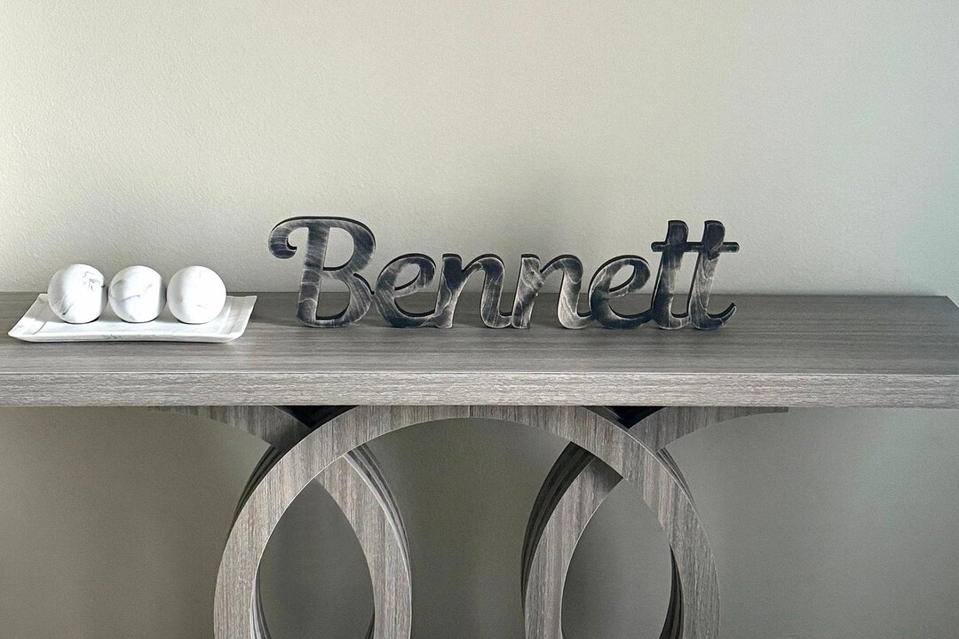 Family Name Sign, Custom Last Name Sign, Standing up Sign, Stand Alone ...