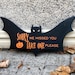 Halloween Sign Decor Custom Text Sign Wood Bat Sign - Etsy
