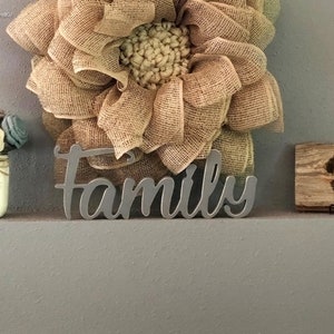 Wood Family Signs, Tabletop Family Letters, Mantel Decor, Family Word ...