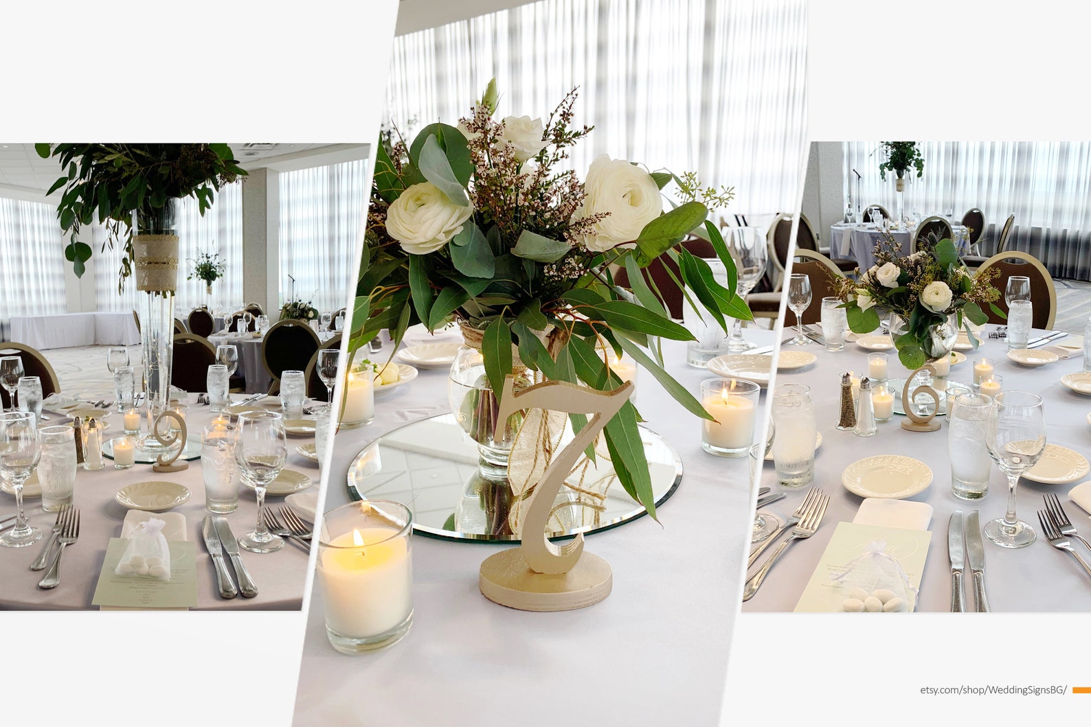 Self Standing Table Numbers Wedding Reception Numbers Gold - Etsy