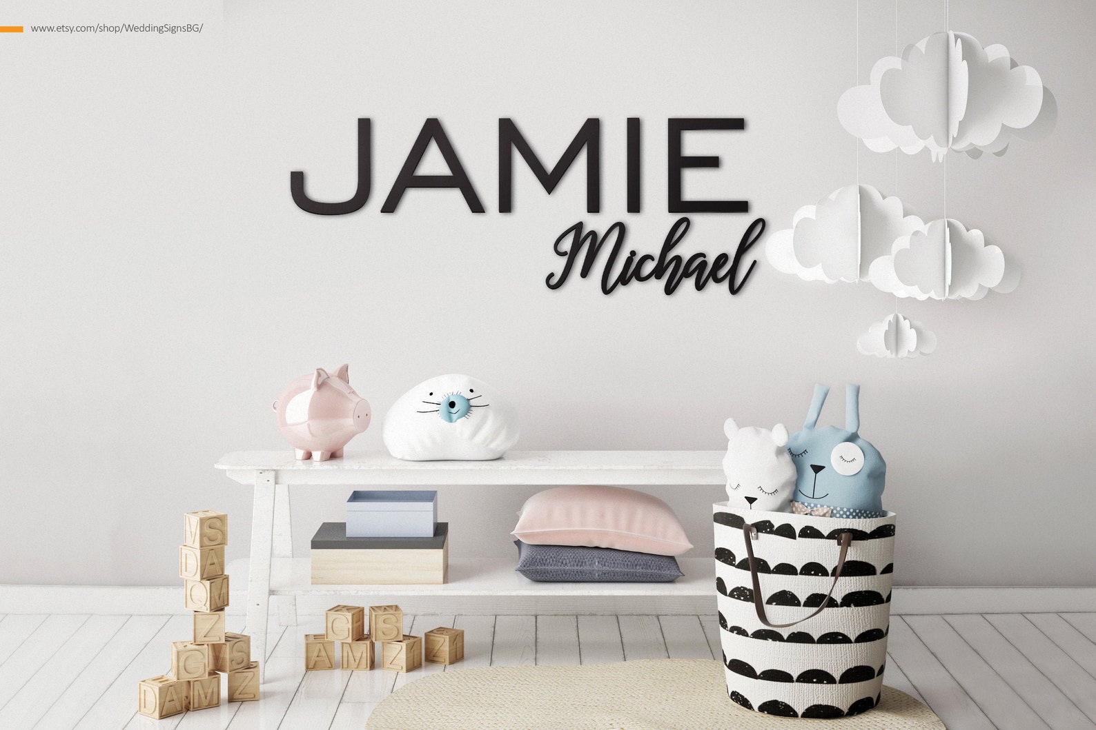 Large Name Sign Customized Name Sign Wood Name Cutout - Etsy