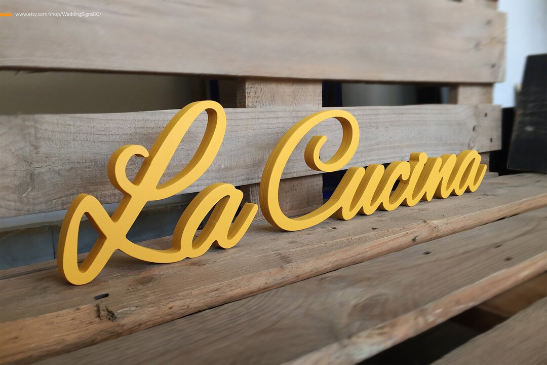 La Cucina Wood Sign, Italian Kitchen Decor - Etsy