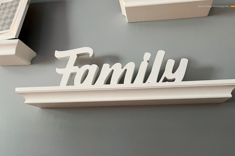 Wood Family Signs Tabletop Family Letters Mantel Decor | Etsy