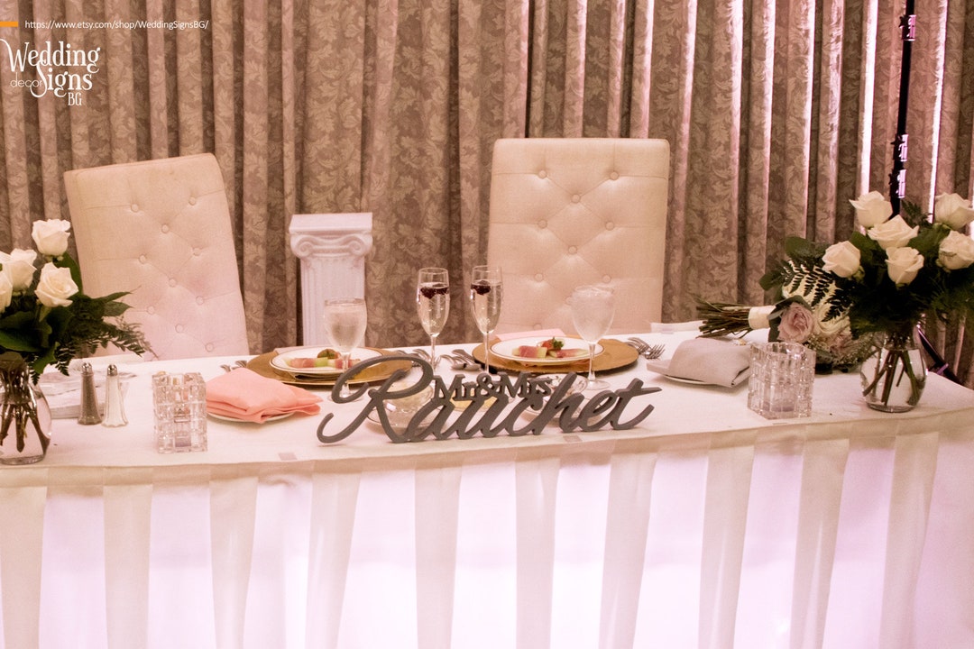 Name Sign for Wedding, Last Name Sign, Wedding Table Sign, Custom ...