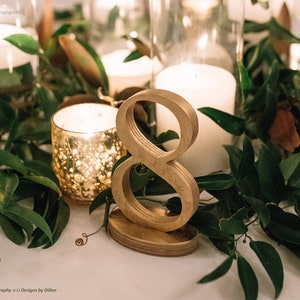 Painted Wood Table Numbers, Rustic Wedding Reception Decor - Etsy