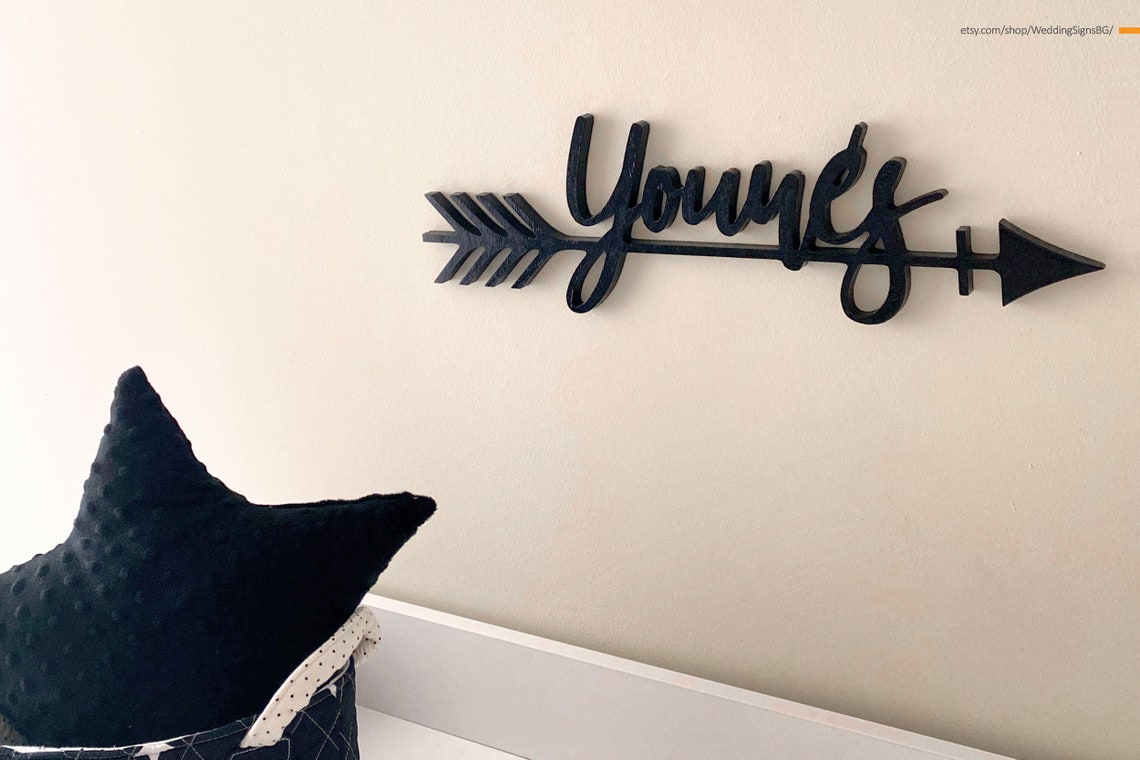 Arrow Name Sign Personalized Arrow Wood Sign Custom Arrows - Etsy