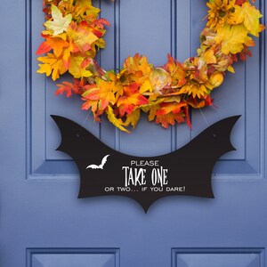 Bat Sign | Halloween Decor | Custom Wood Sign | Halloween Party ...