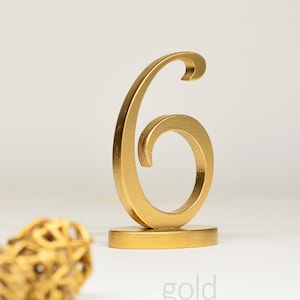Gold Table Numbers | Wedding Table Numbers | Wood Numbers | 7 Font ...