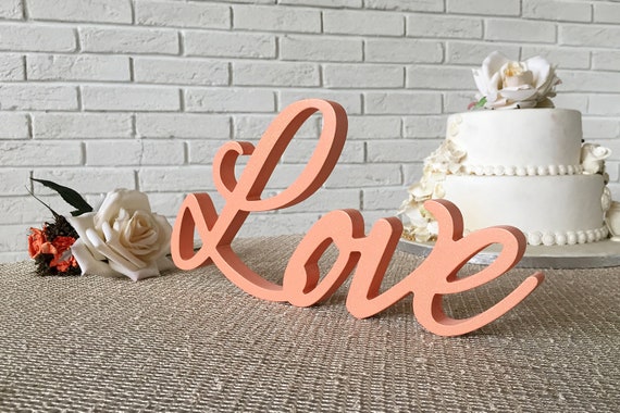 Table sign wedding sign LOVE for wedding table Love letters | Etsy