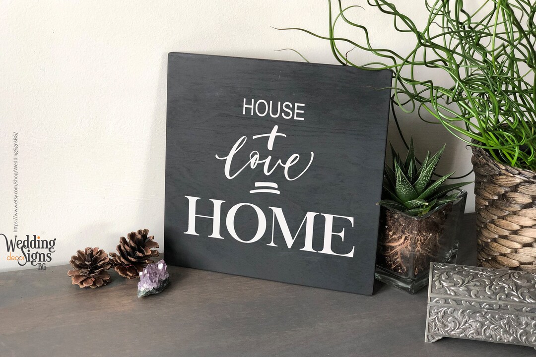 Custom Home Sign, Standing Wood Signs for Shelf, Sign With a Stand ...