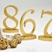 Gold Table Numbers Wedding Table Numbers Wood Numbers 7 - Etsy
