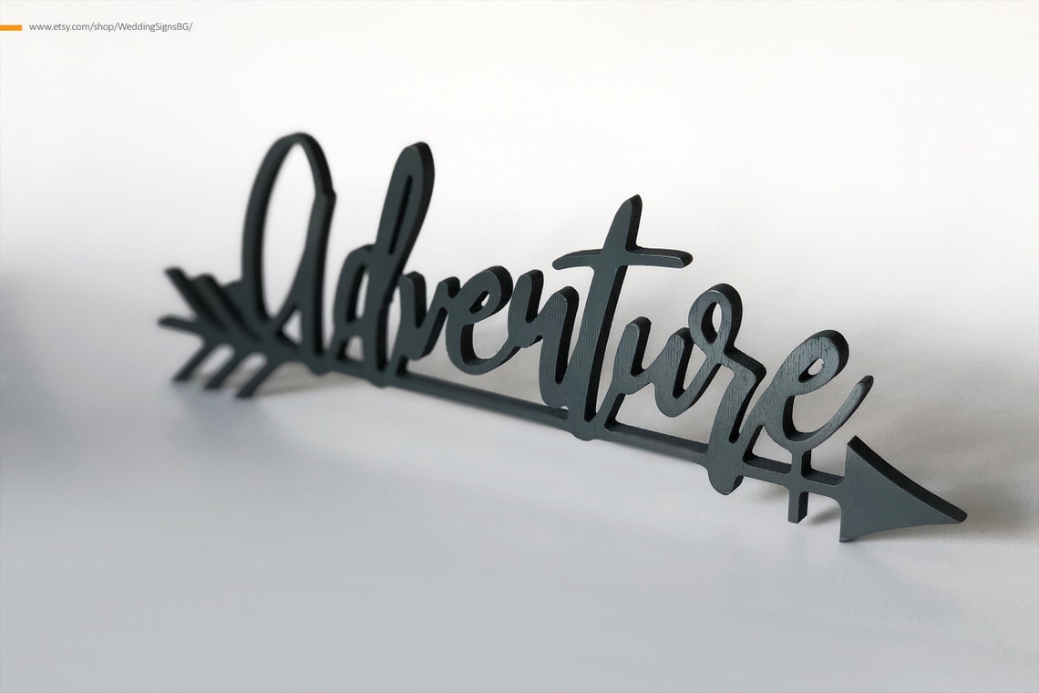 Wood Arrow Sign Adventure, Wall Art Arrow, Home Décor, Arrow Sign 20 ...