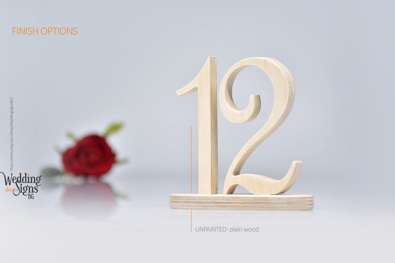 DIY Plain Wood Numbers Wedding Decorations Rustic Table | Etsy