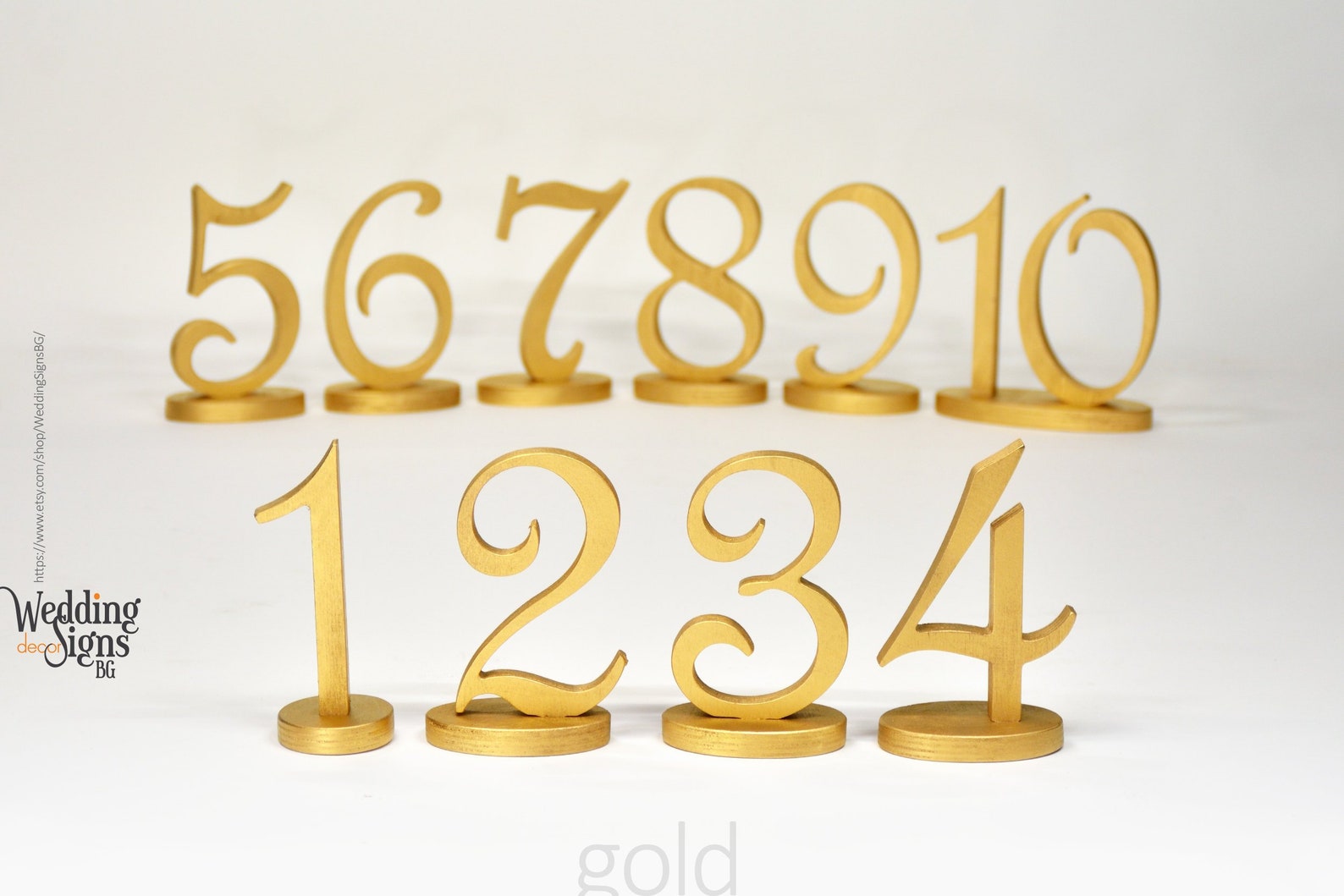 Table Numbers and Base, Self Standing Numbers, Table Centerpieces ...