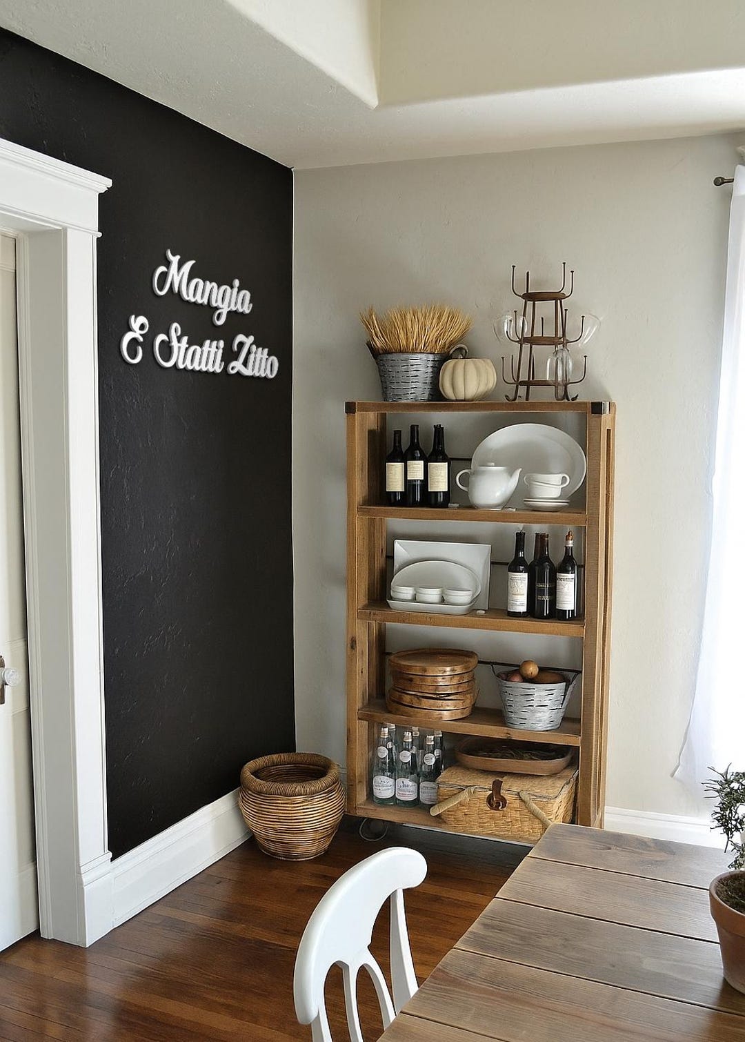 Mangia Sign for Kitchen, Mangia E Statti Zitto, Mangia Kitchen Sign ...