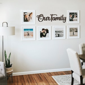 Wooden Wall Sign 'our Family', Family Wall Art, Our Family Wall Decor ...